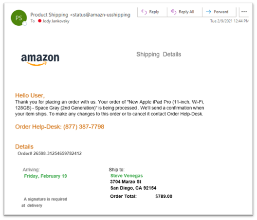 Is that Amazon Order Email for Real?